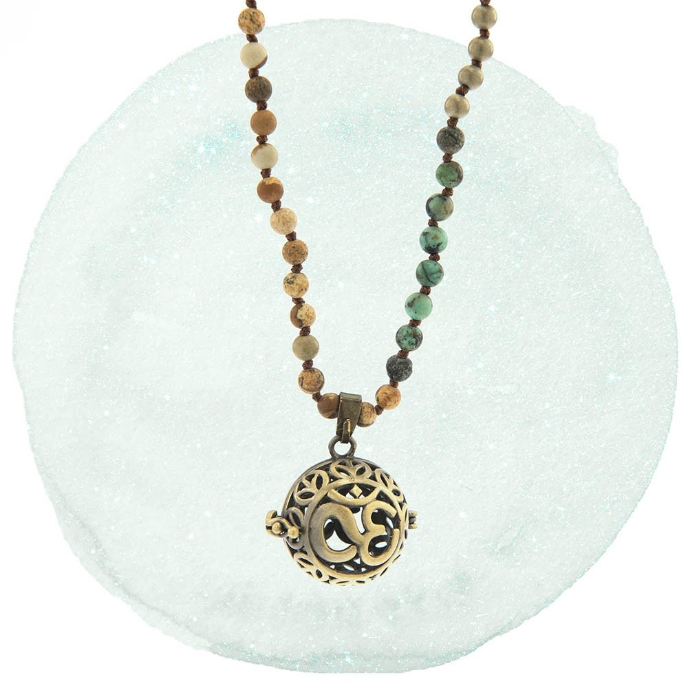 Ocean OM Locket meditation necklace